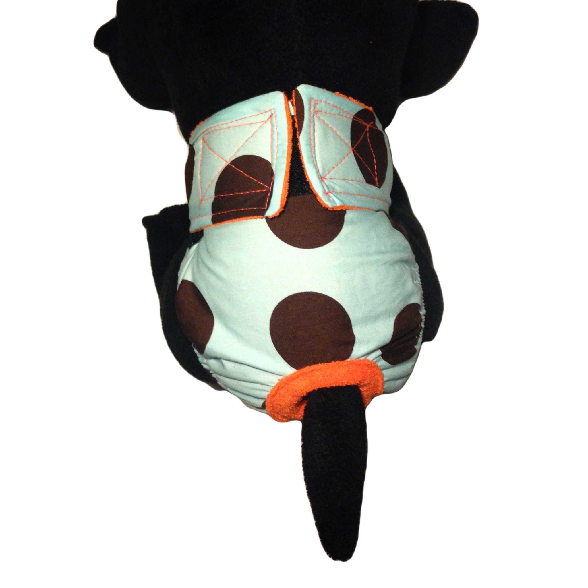 Barkertime Flower and Heart on Blue Waterproof Premium Cat Diaper ...