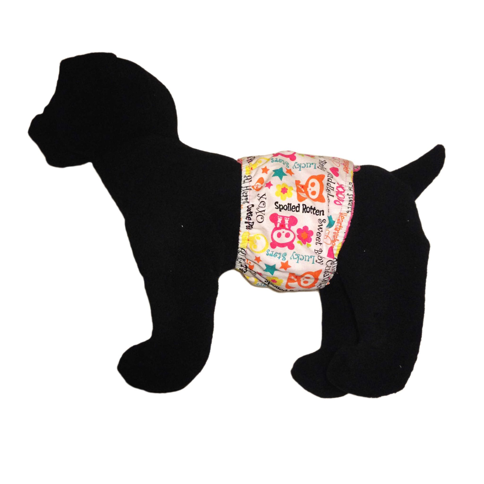 Barkertime Spoiled Rotten Sweet Baby on White Dog Belly Band