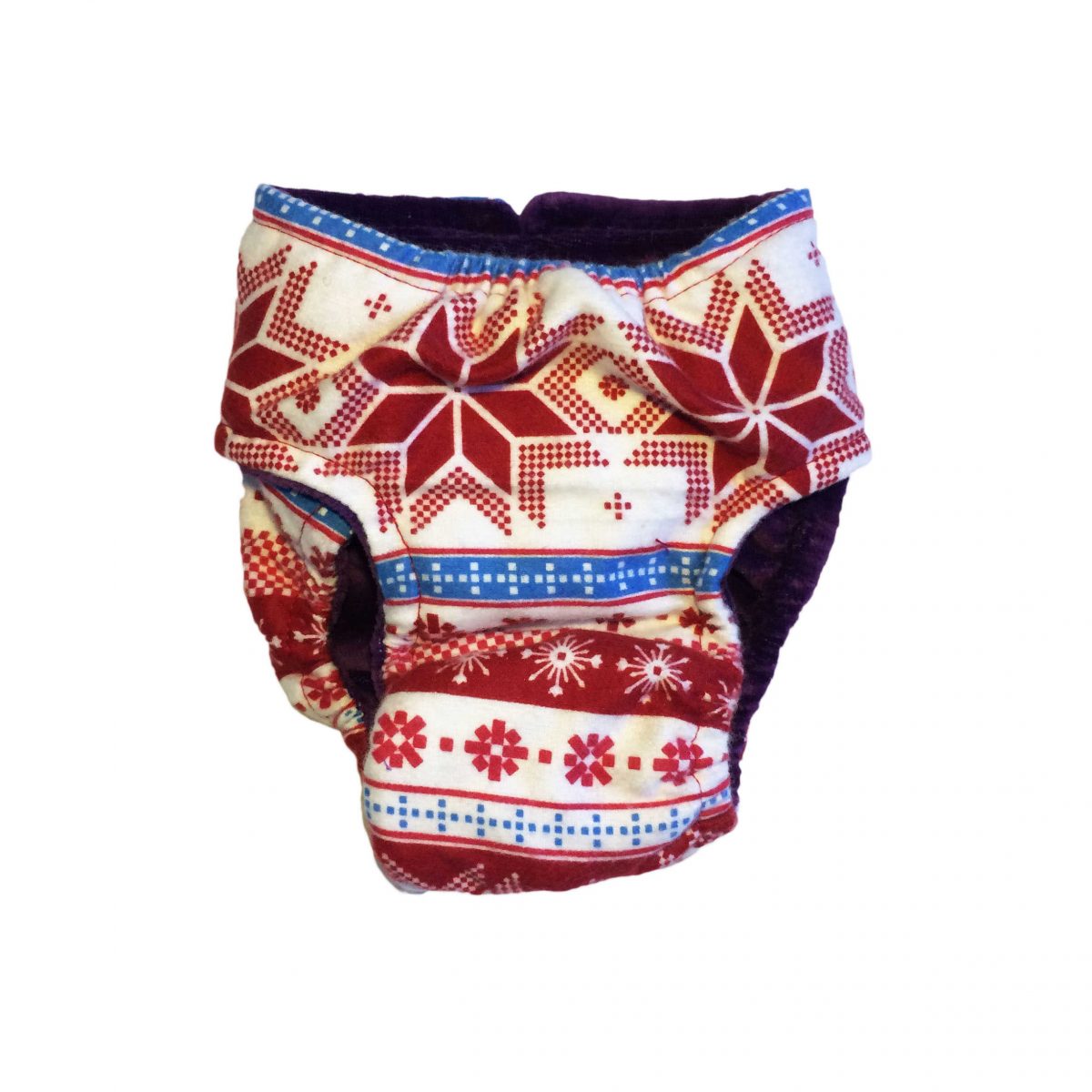 Barkertime Red Snowflakes Dog Diaper