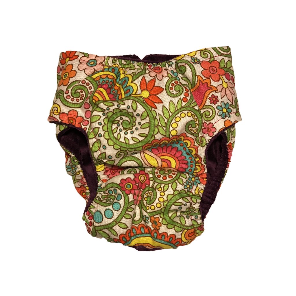 Barkertime Spring Flower on White Dog Diaper