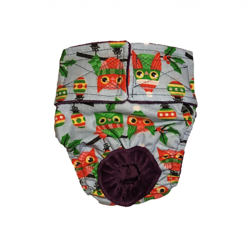 Barkertime Turquoise Flower Waterproof Premium Cat Diaper - Made in USA