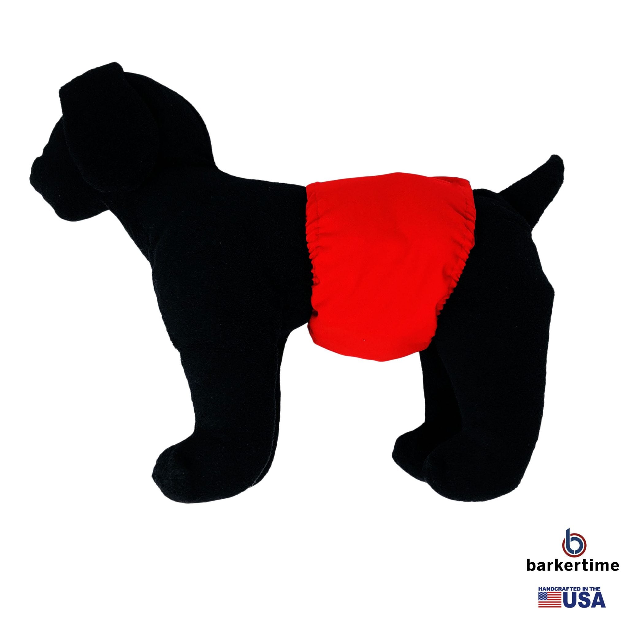 Cherry Red Dog Belly Band Male Wrap - Barkertime