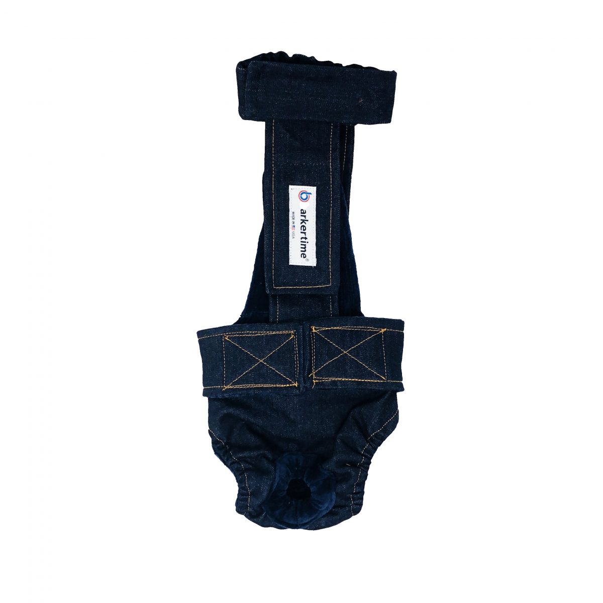 Barkertime Denim Escape-Proof Premium Waterproof Dog Diaper Overall
