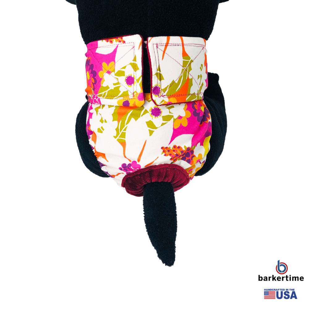 Barkertime Beautiful Spring Flower Premium Waterproof Dog Diaper