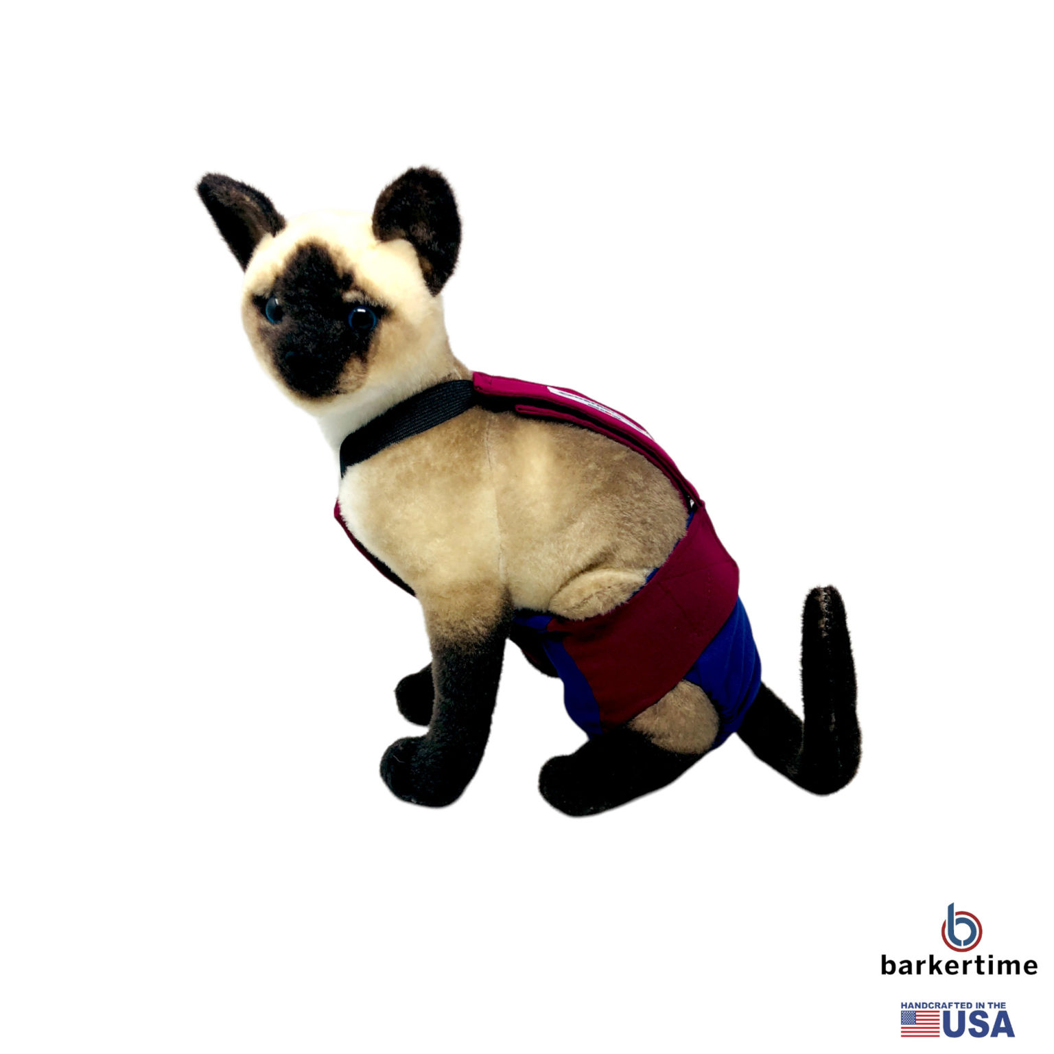 Chocolate Brown on Beige Escape-Proof Waterproof Premium Cat Diaper ...