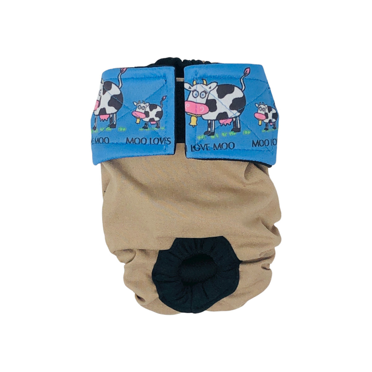 Barkertime Happy Moo Cows on Brown Dog Diaper