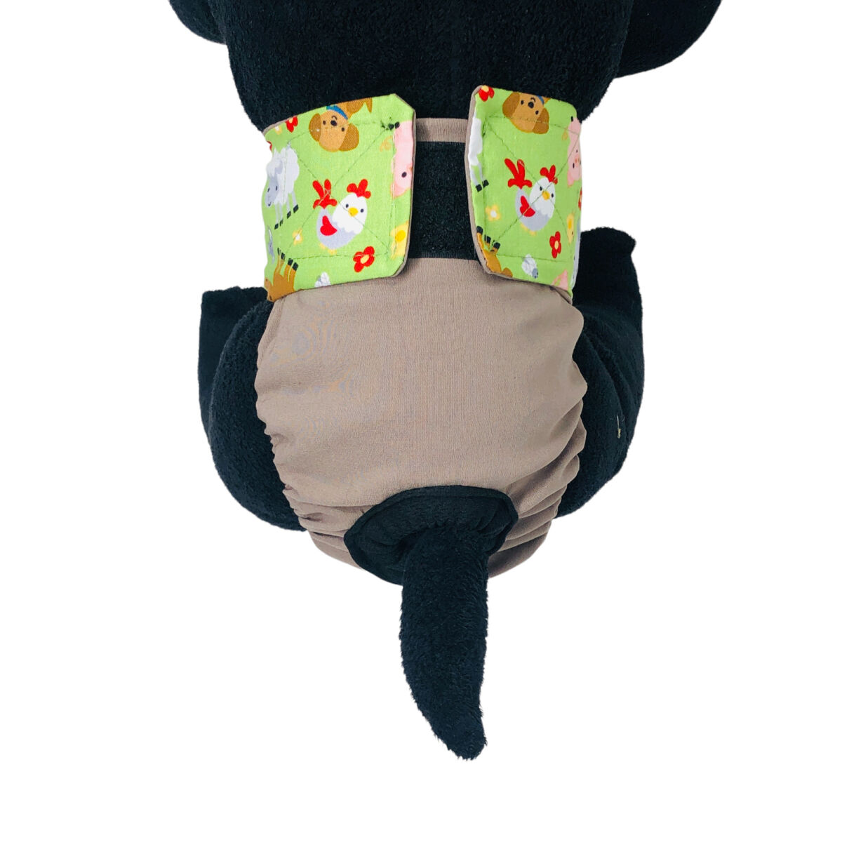 Barkertime Farm Animals on Brown Dog Diaper